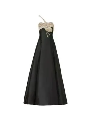 Costarellos Crystal-appliqué Gown