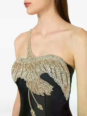 Costarellos Crystal-appliqué Gown