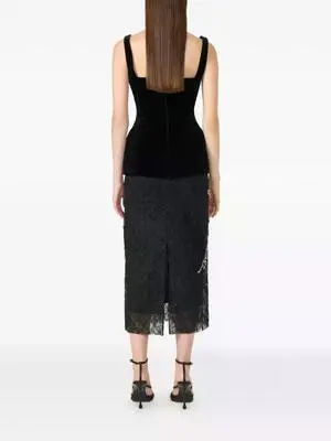 Costarellos Velvet Bustier