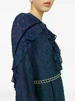 Costarellos Gianna Lace Ruffled Gown