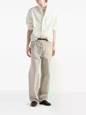 Prada Bull Denim Five-pocket Jeans - Neutrals