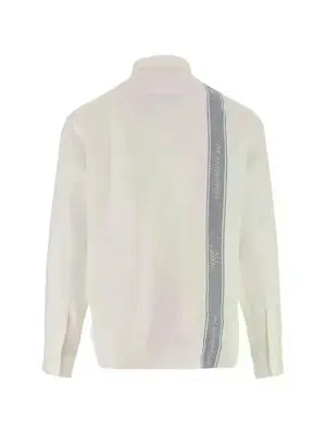 JW Anderson Logo-stripe Button-down Linen Shirt