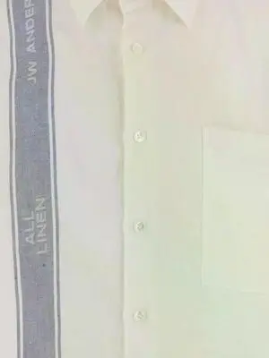 JW Anderson Logo-stripe Button-down Linen Shirt