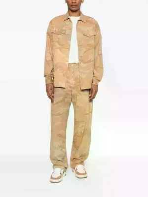 Aries Camouflage Print Overdyed Trousers