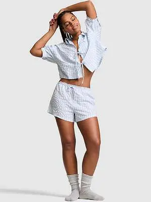 Pink Coastal Cutie Pajama Shorts - Print