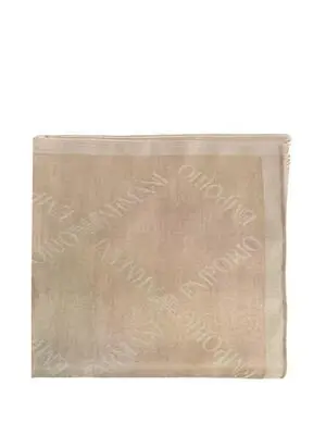 Emporio Armani Logo Scarf Neutrals