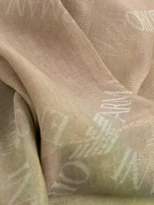 Emporio Armani Logo Scarf - Neutrals