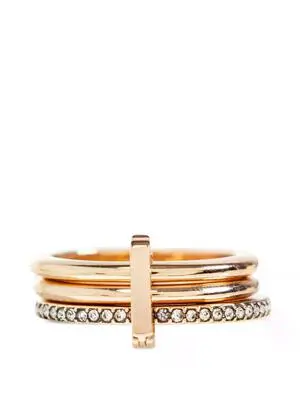 Tory Burch Icon Pavé Charm Ring - Gold