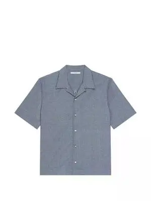 Givenchy Checked Shirt In Cotton With Paris Embroidery - Blue