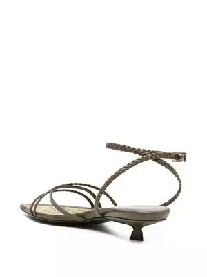 SERGIO ROSSI Braided-strap Sandals - Brown