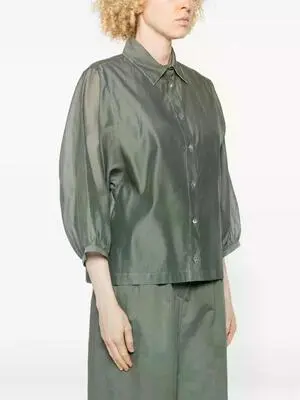 Peserico Button Sleeve Shirt - Green
