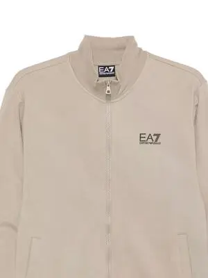 EA7 Zip Collar Sweatshirt - Neutrals