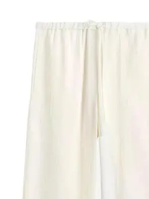 TOTEME Woven Stripe Drawstring Trousers