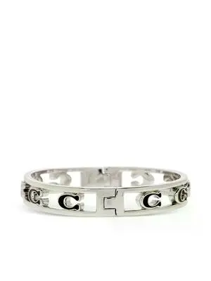 COACH Logo Brass Bracelet - Silver