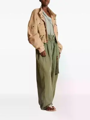 Balmain Pocket Suede Bomber Jacket - Neutrals