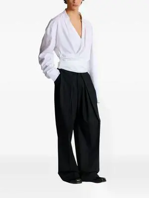 Balmain Long-sleeve Wrap Shirt