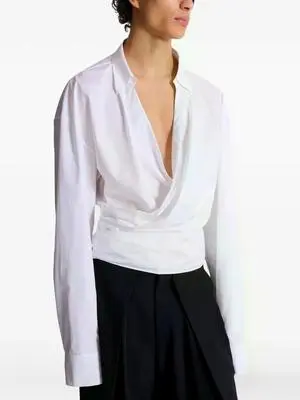 Balmain Long-sleeve Wrap Shirt