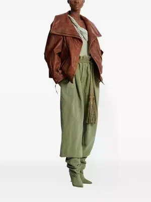 Balmain Lambskin Bomber Jacket - Brown