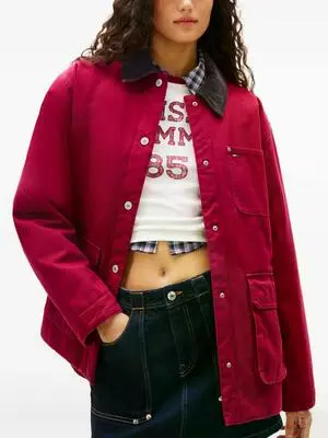Tommy Hilfiger Corduroy-collar Jacket - Red