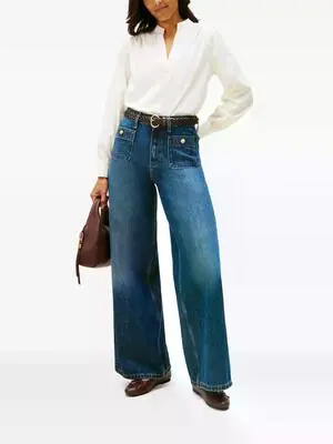 Tommy Hilfiger Wide Leg Jeans With Patch Pockets