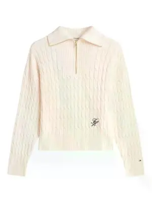 Tommy Hilfiger Cable-knit Zip-up Sweater