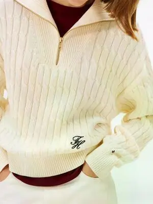 Tommy Hilfiger Cable-knit Zip-up Sweater
