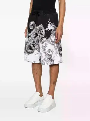 Versace Barocco-print Shorts - Black