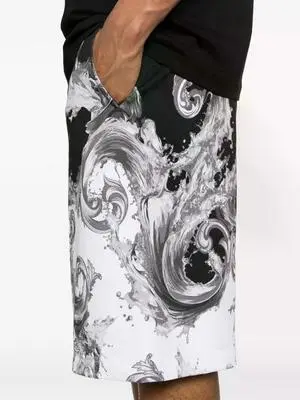 Versace Barocco-print Shorts - Black
