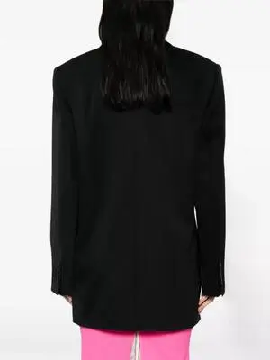 Attico Notched-lapel Single-button Blazer - Black