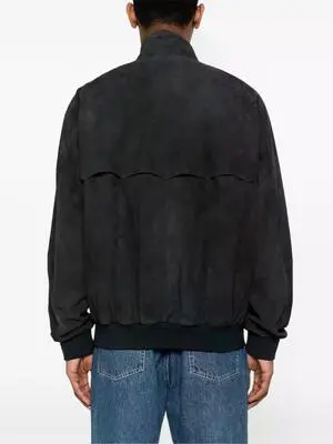 BARACUTA Zip-up Suede Jacket