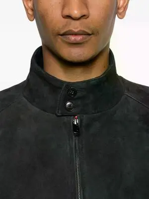 BARACUTA Zip-up Suede Jacket