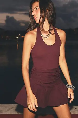 Free People Navi Skort Romper Fig