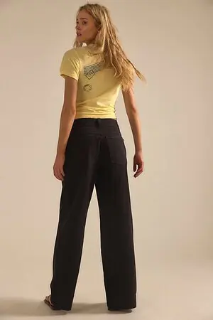 Free People Wide-leg Trousers With Buckle Detail