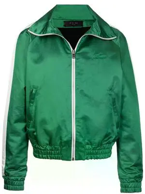 Amiri Satin Zipped Track Jacket - Green