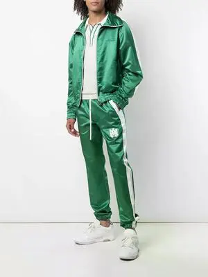 Amiri Satin Zipped Track Jacket - Green