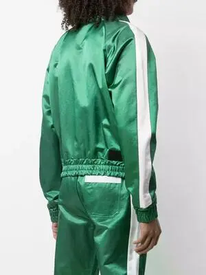 Amiri Satin Zipped Track Jacket - Green