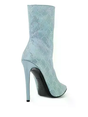 Philipp Plein 120mm Pointed-toe Ankle Boots