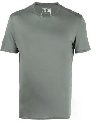 Fedeli Short-sleeve Cotton T-shirt - Green
