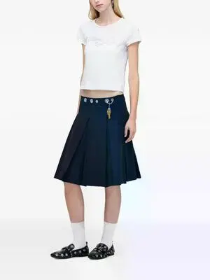 Marc Jacobs Safety Pin Pleated Midi Skirt
