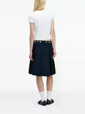 Marc Jacobs Safety Pin Pleated Midi Skirt