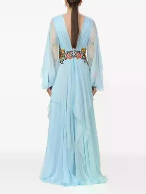 Costarellos Floral-appliqué Maxi Dress