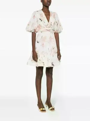 Zimmermann Pleated Midi Dress - Neutrals