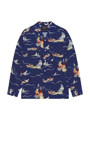 BEAMS Open Collar Cupro Print In . Also