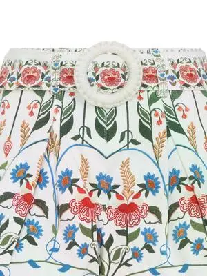 Farm Rio Floral Belted Shorts