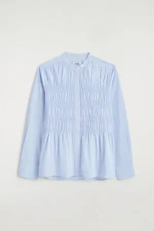 Cos Ruched Cotton Blouse