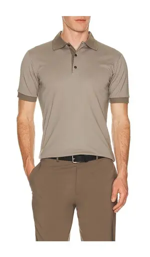 Theory Mod Jacquard Geo Polo In . Also - Brown