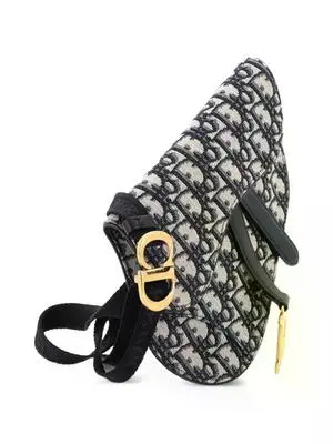 Dior Saddle Oblique Canvas Belt Bag - Blue