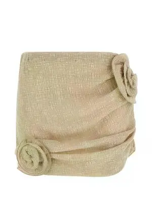 Magda Butrym Floral Application Mini Skirt