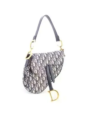 Dior Saddle Handbag Oblique Canvas Shoulder Bag - Blue