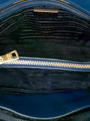 Prada Small Saffiano Lux Promenade Satchel - Blue